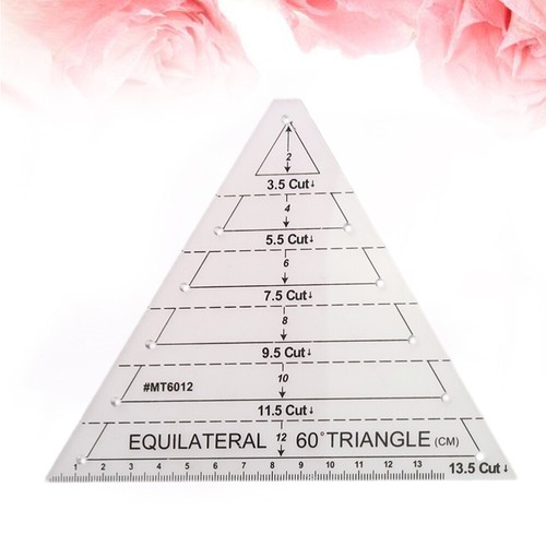 Quilting Ruler Measurement Tool Scale Sewing Triangle Template ...