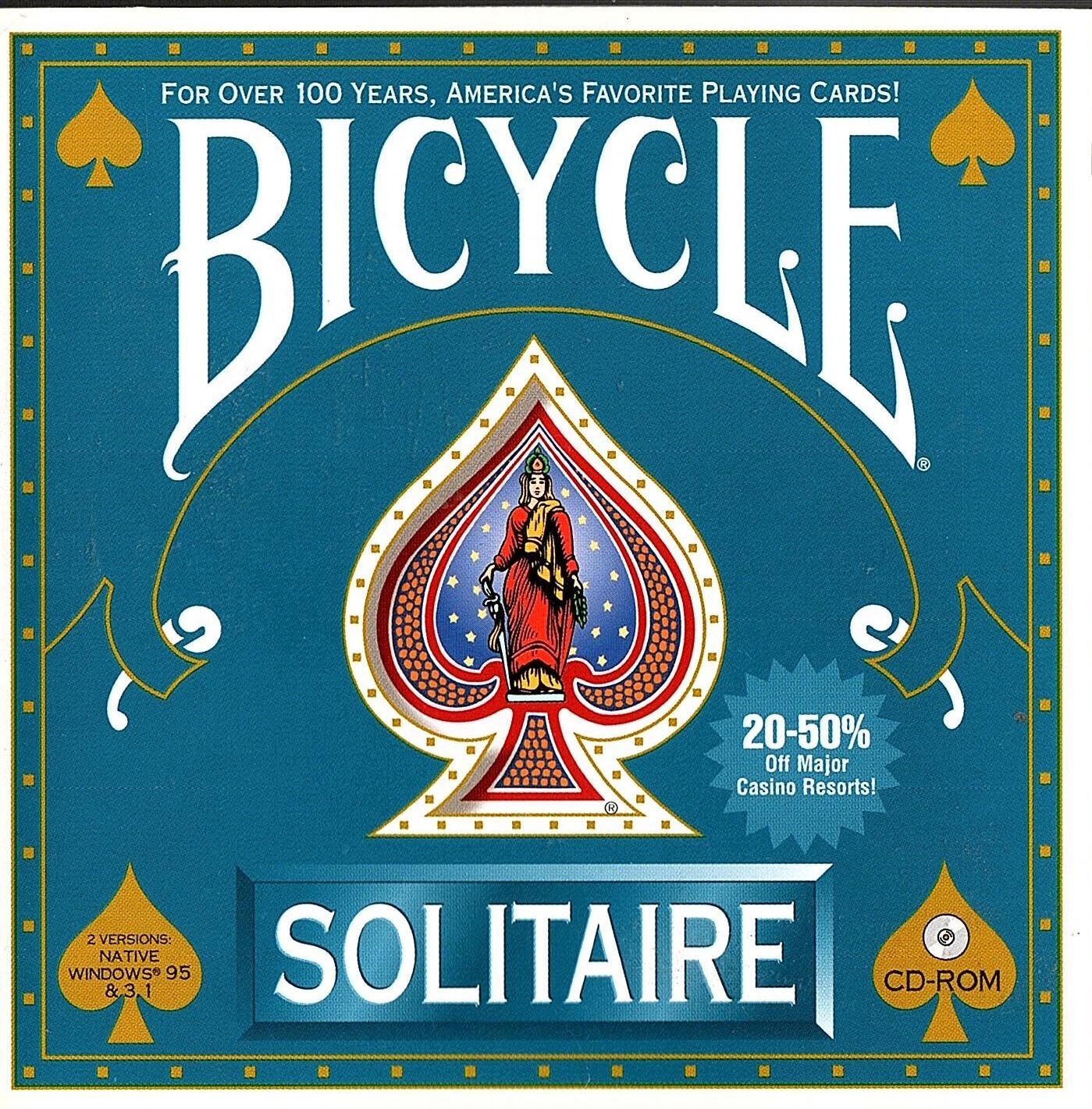 Bicycle Solitaire (PC Microsoft Windows CD, 1997) Card Strategy Game | eBay
