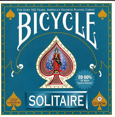 Bicycle Solitaire (PC Microsoft Windows CD, 1997) Card Strategy Game | eBay