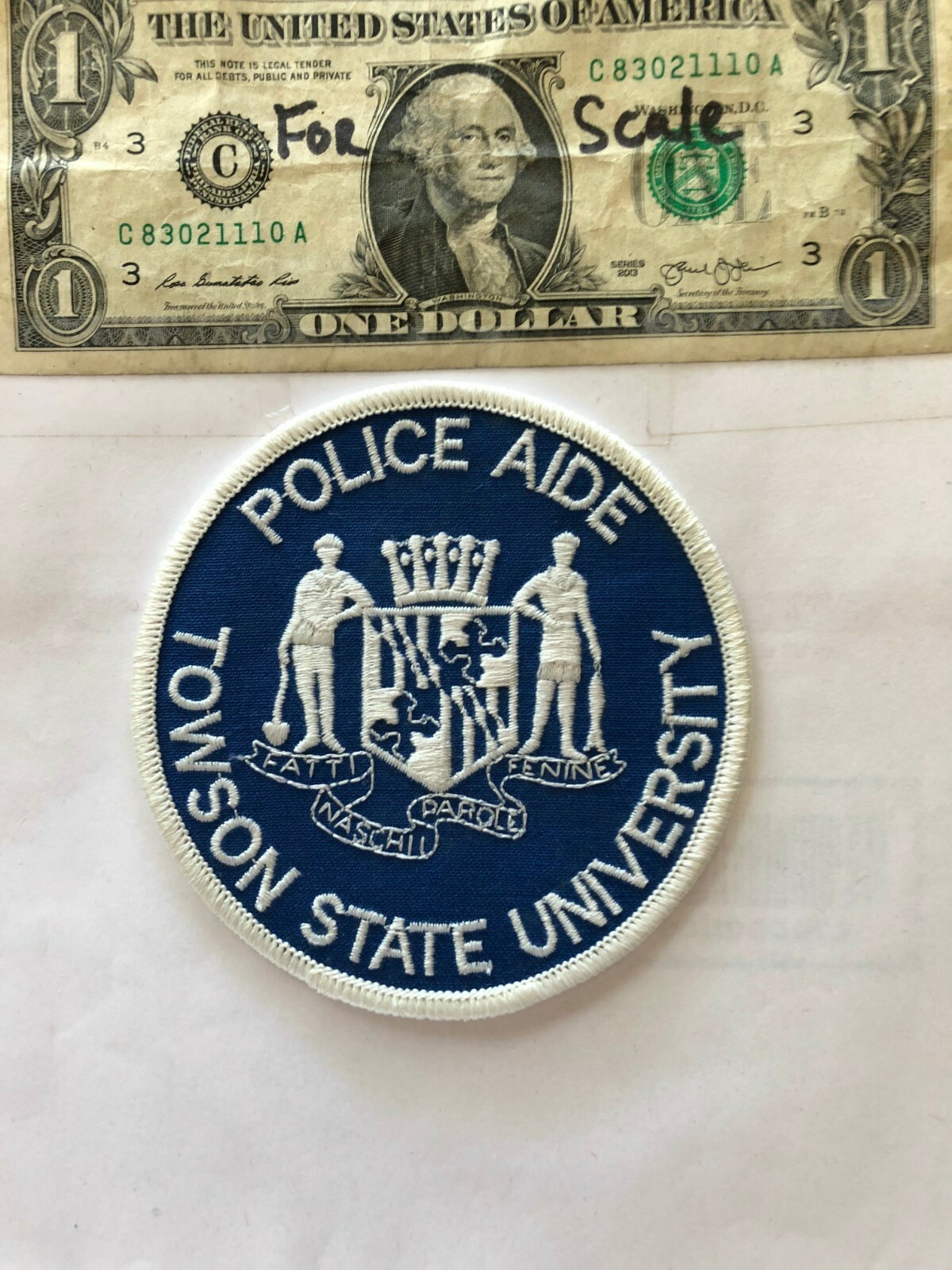 Towson State University Maryland Police Patch (Police Aide) un-sewn ...