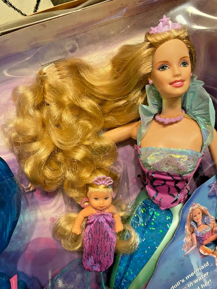 Magical Mermaid Barbie & Krissy Doll Set 2000 CAUCASIAN BLONDE SHELL ...