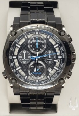 Bulova Precisionist Chronograph Men's Watch 98B229 W/ Original Box Tag ...