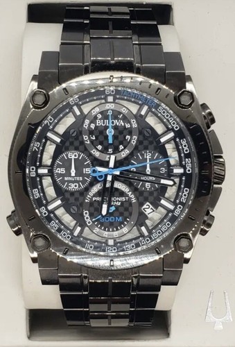 Bulova Precisionist Chronograph Men's Watch 98B229 W/ Original Box Tag ...