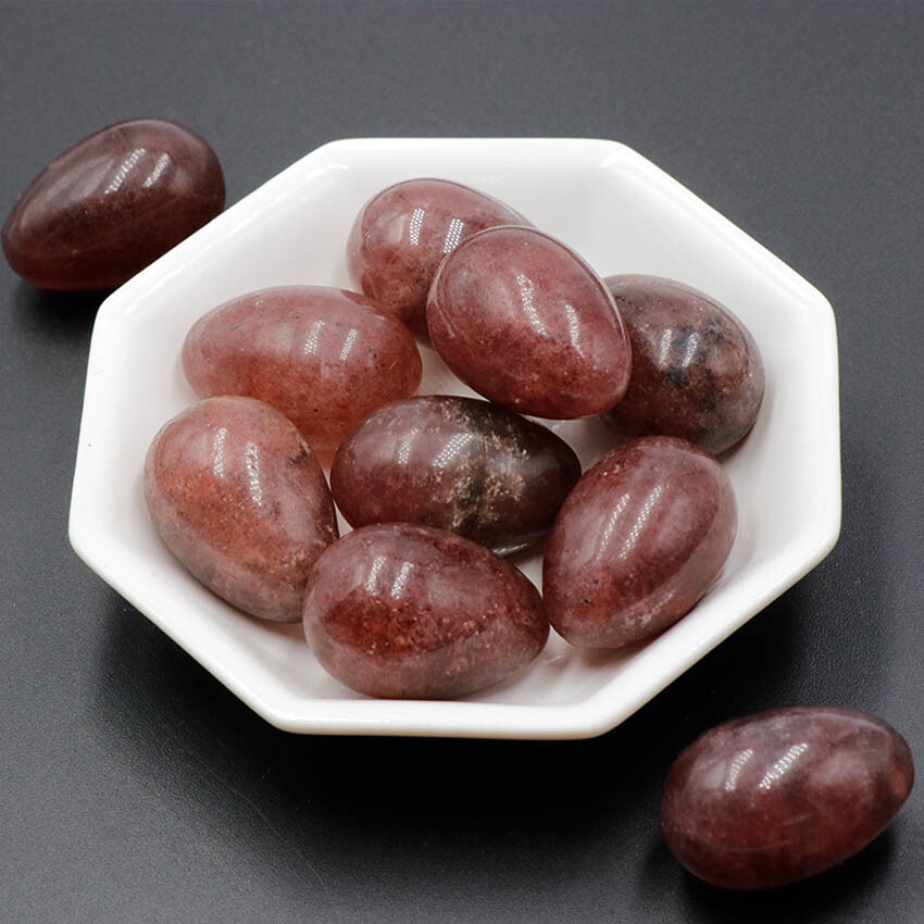 Egg Stones Quartz Crystal Healing Gemstone Palm Natural Exercise Worry ...