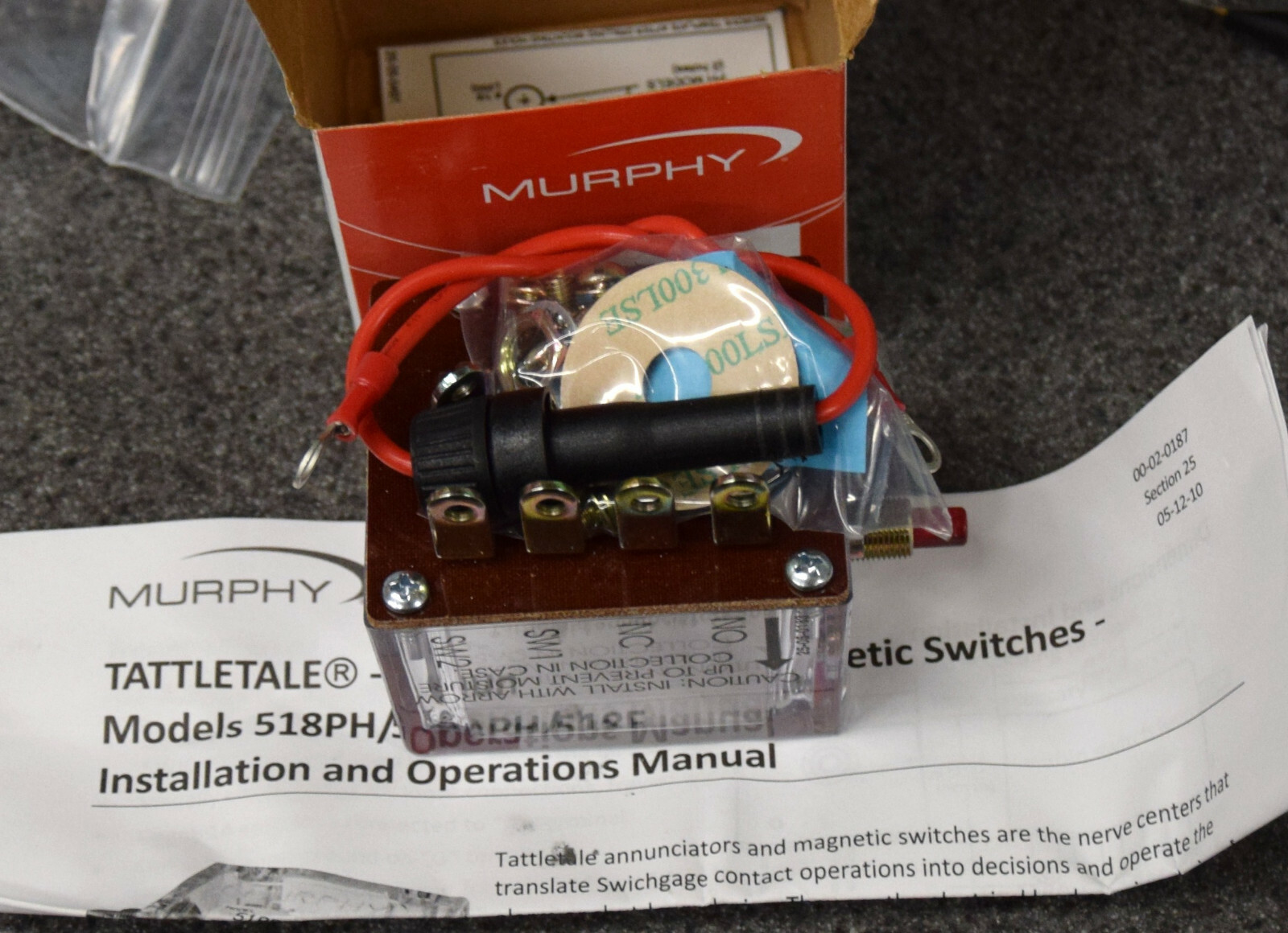 MURPHY 518APH-24 TATTLETALE MAGNETIC SWITCH 25700151 24 VOLT 518APH24 ...