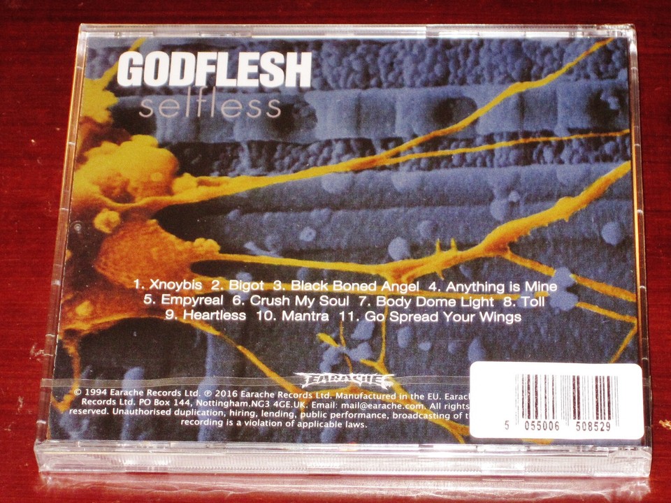 Godflesh: Selfless CD 1994 / 2016 Reissue Earache Records EU MOSH085CD ...