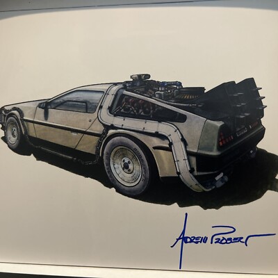 Back To The Future Concept Designer Andrew Probert Delorean Autographed ...