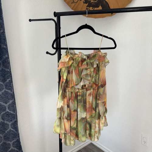 Zara Ruffles Printed Tulle Dress New | eBay