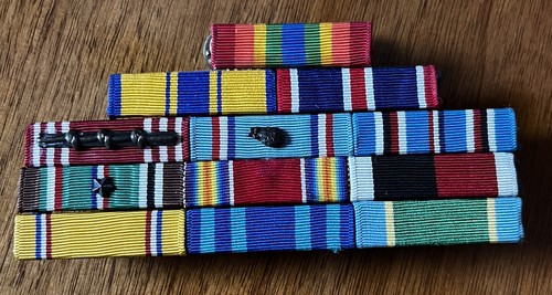 US Army NCO Ribbons: 11 Stacked, Vintage Vietnam Era | eBay
