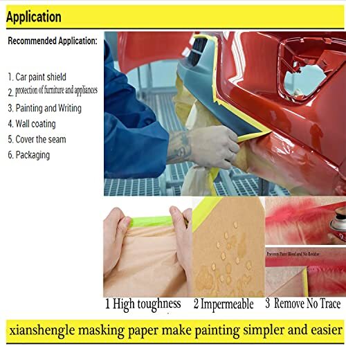 Tape And Drape Masking Paper Auto Body Masking Paper Masking Paper For ...