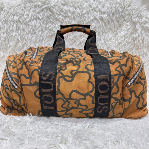 TOUS All-over Bear Pattern 2Way Boston Bag with Strap [VG] Limited From ...