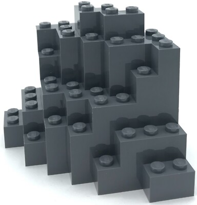 Lego New Dark Bluish Gray Rock Panel 8 x 8 x 6 Medium Symmetric Piece ...