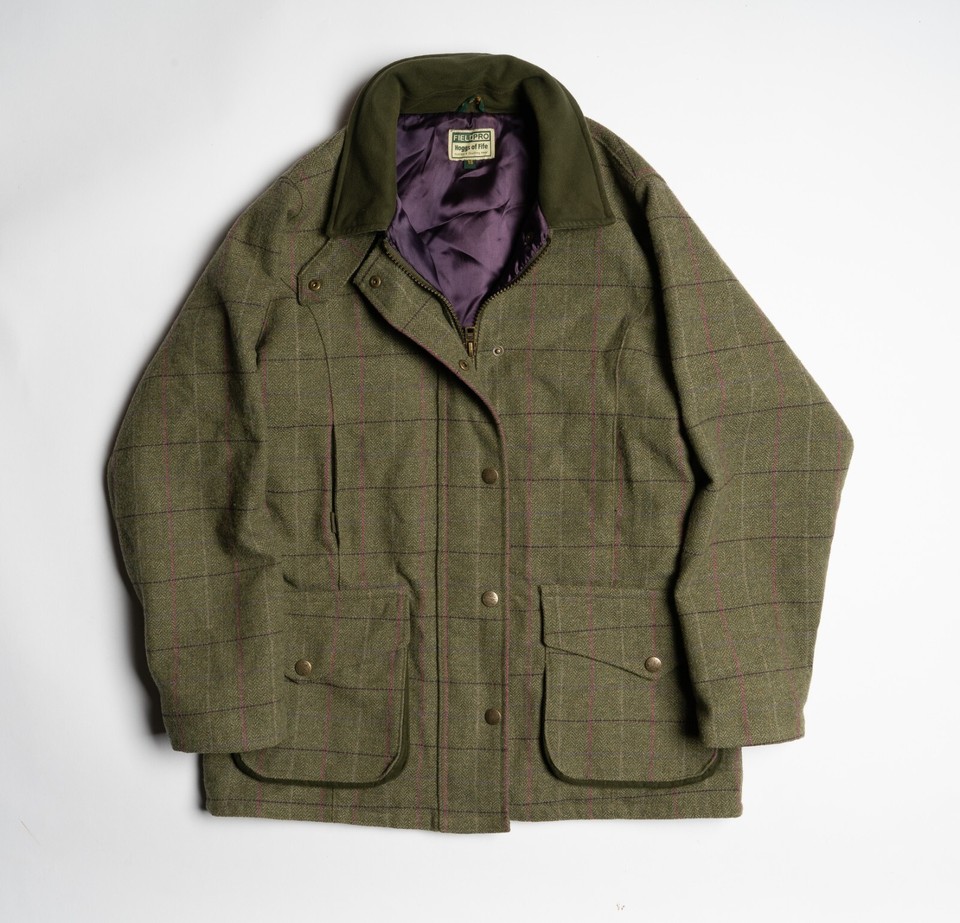 📌Hoggs Of Fife Field Pro Wool Tweed Coat Check Country Shooting Jacket ...