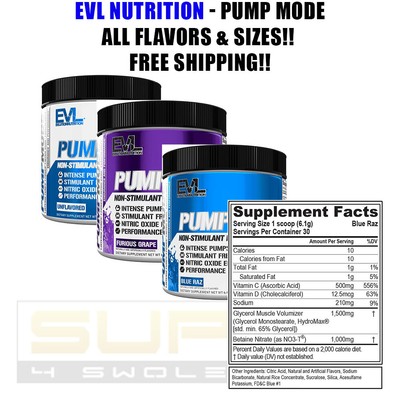 EVL EVLution Nutrition, PumpMode, Non-Stimulant Pump Mode - All Flavors ...