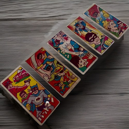 Batman card rare Vintage menko old batman japanese 5-Piece Set 1960’s ...