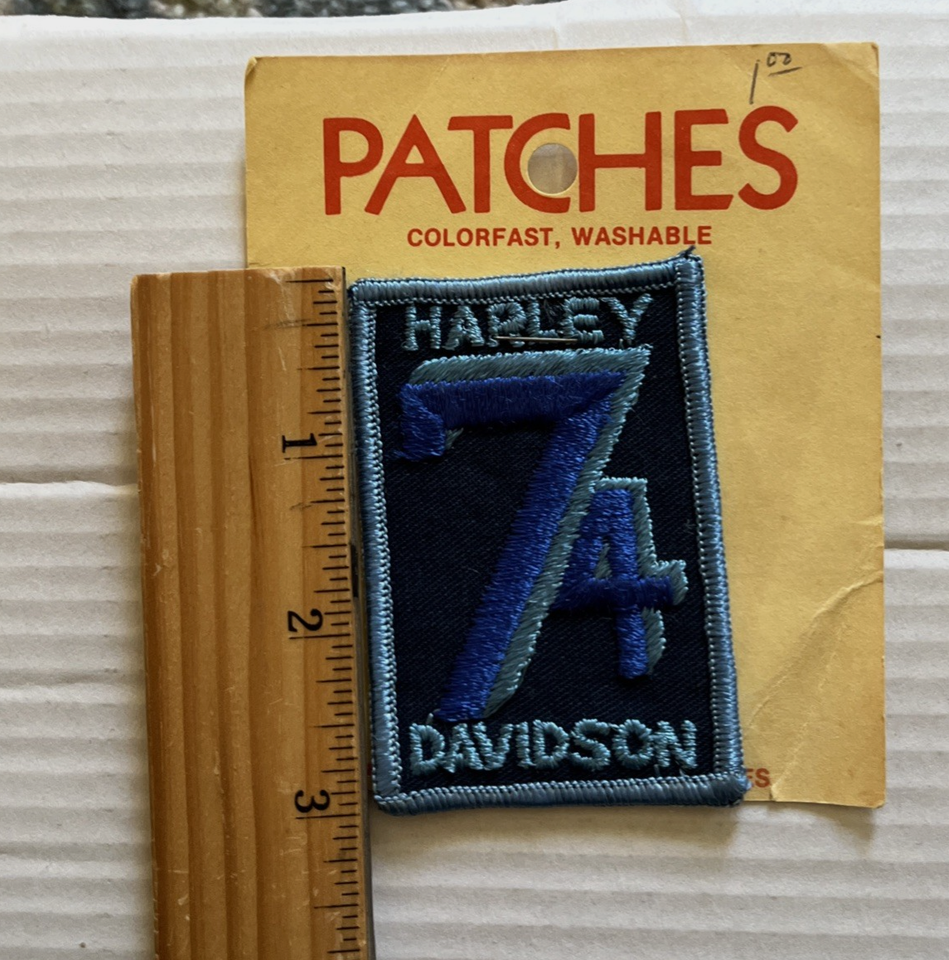 Vintage Harley-Davidson 74 CC Embroidered Patch 1960's 70's Shovelhead ...