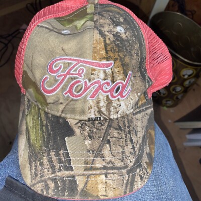 INFINITY PINK/CAMO "FORD" CAP-ONE SIZE ADJUSTABLE-NWOT-SPARKLE ON "FORD ...