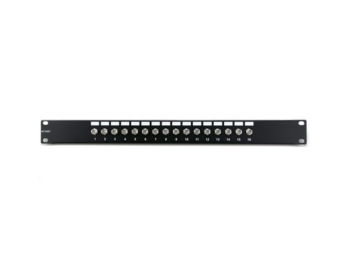 16 Port Fully Loaded F-Type Coaxial Patch Panel - 1U | eBay
