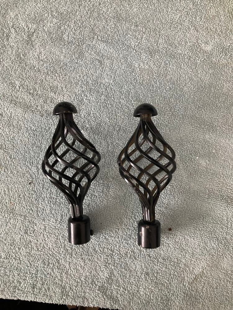 Bird Curtain Rod Finials Modern White Metal Curtain Brackets At