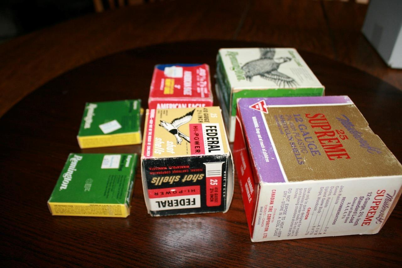 (6) Vintage Shotshell Boxes Empty ammo Remington Mastercraft Federal ...