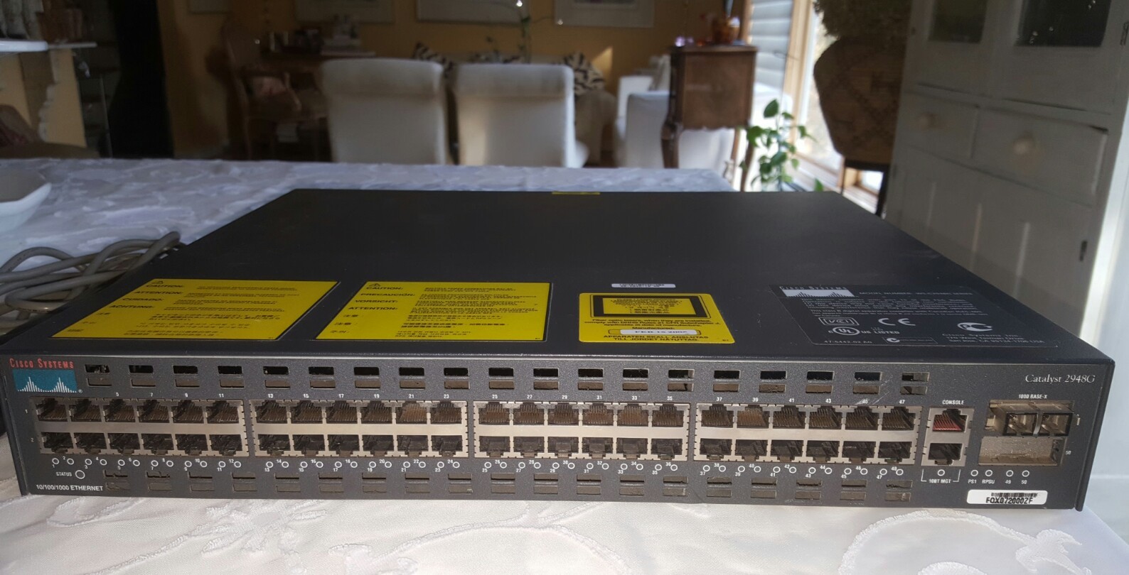 Cisco Catalyst 2948G WS-C2948G 10/100/1000 48-Port Ethernet 2-Port Gbit ...