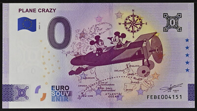 0 Euro Disney Banknotes - Plane Crazy (5,000 Printed Notes ...