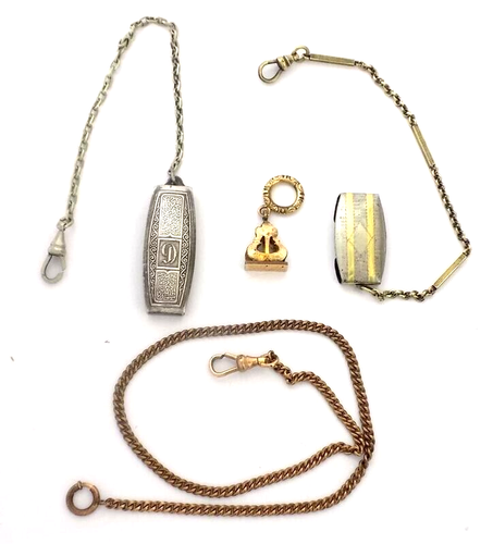 Vintage Fob, Watchchain & 2 Vintage Belt Loop Watch Chains, I Hickok ...