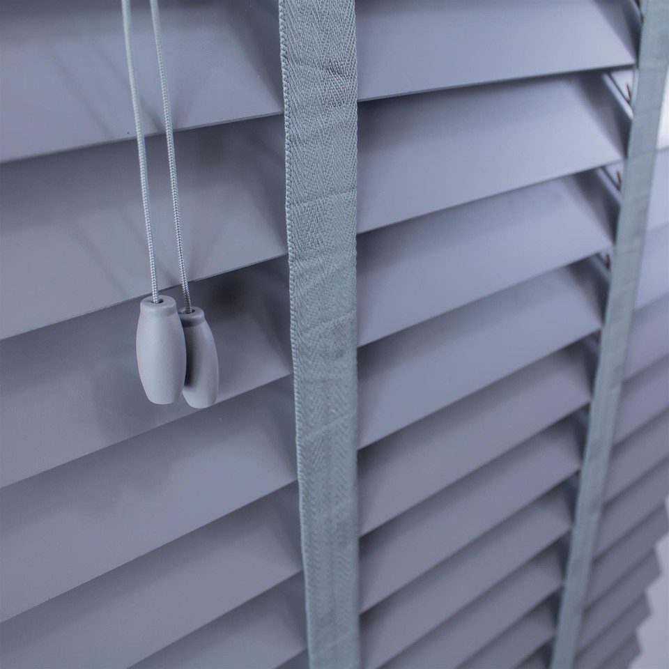 FAUX WOOD VENETIAN TAPE WINDOW BLIND PVC WOODGRAIN 50MM SLATS | eBay UK