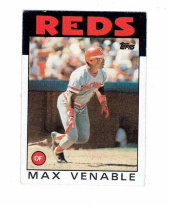 Max Venable Reds OF #428 Topps 1986 #Baseball Card | eBay