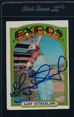 1972 Topps #211 Gary Sutherland Expos Signed Auto *39780 | eBay