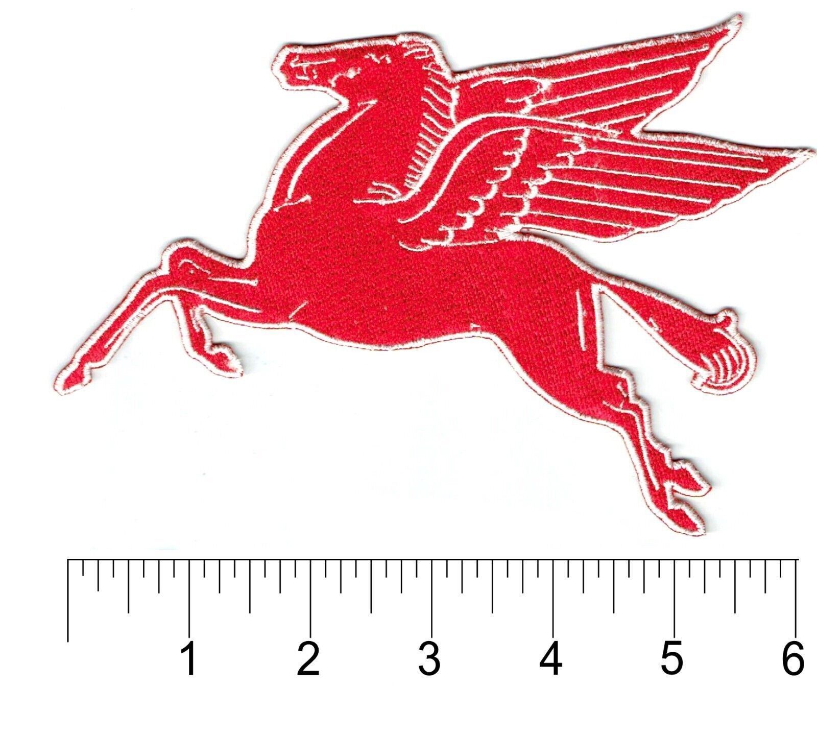 Mobil Pegasus patch badge 6" gasoline motor oil service station hot rod ...