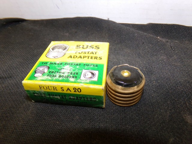 20x Buss Fustat Adapter for 20 Amp Sa-20 SA20 Fits Edison Fuse Holders ...