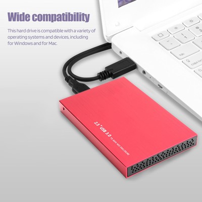External Hard Drive Portable Storage Backup HDD USB-C 3.0 Phone PC ...