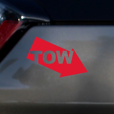 Tow Sticker Vehicle Equipped with Hitch Decal | eBay
