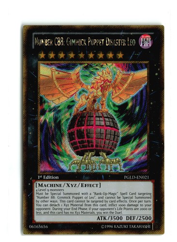 NUMBER C88 GIMMICK PUPPET DISASTER LEO 1st PGLD-EN021 GOLD RARE YUGIOH ...