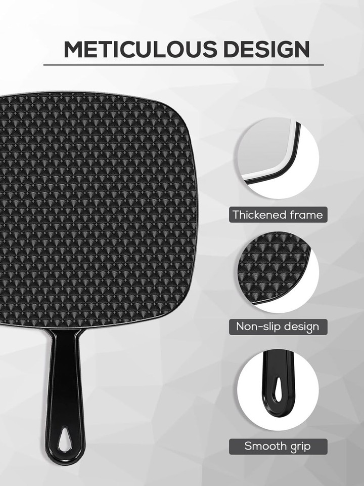 Large Handheld Mirror Hand Salon Mirror with Handle for Barbers ...