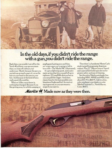 1973 Print Ad of Marlin Model 99C .22 Long Rifle rabbit hunting | eBay