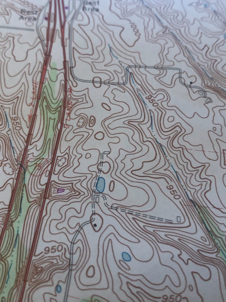Drumlin Topographic Map