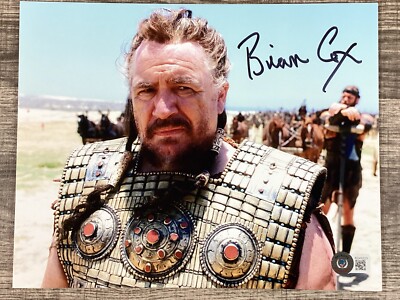 (SSG) BRIAN COX Signed 10X8 Color "Troy" Photo "Succession" with BAS ...