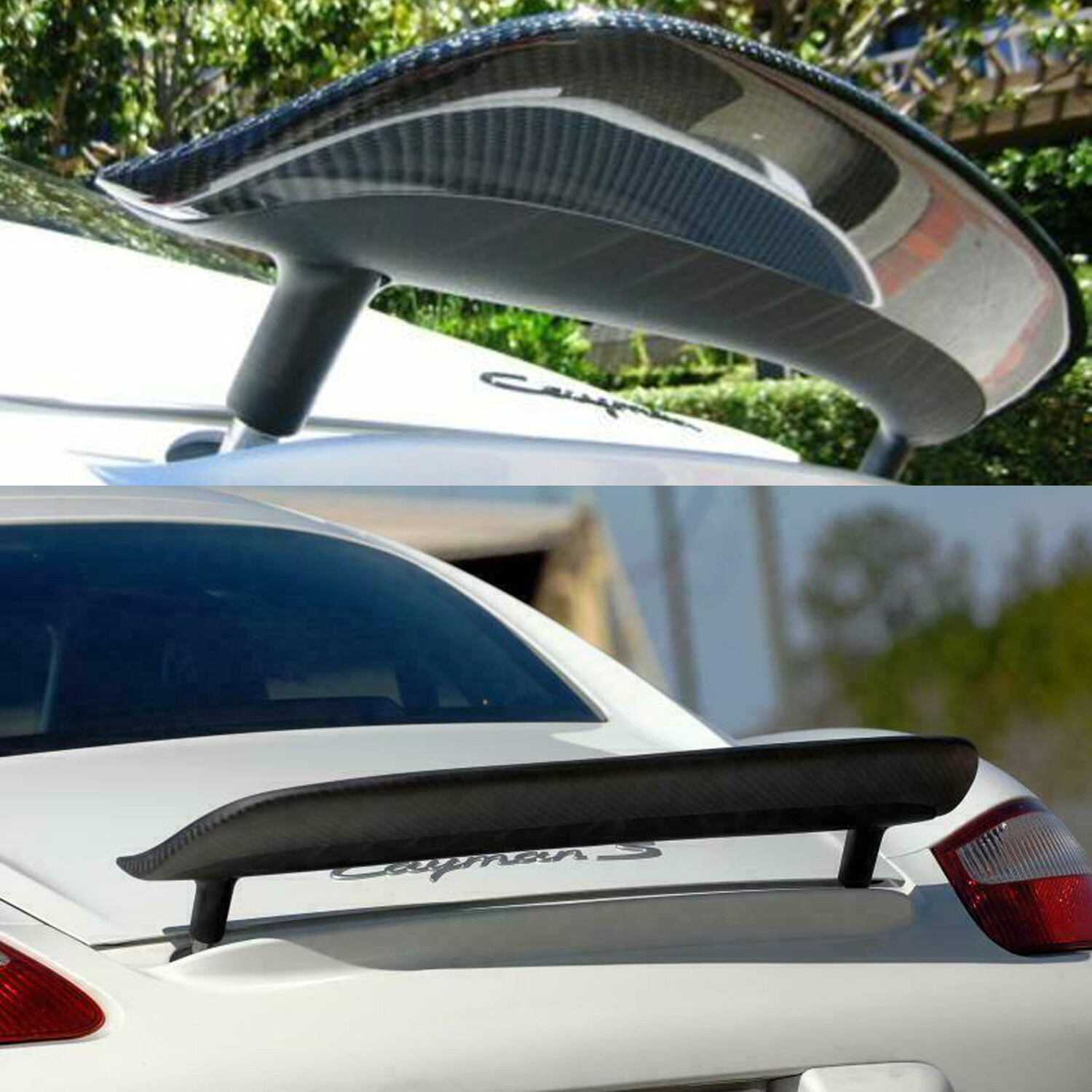 Real Carbon Fiber Duck Tail Lip Rear Spoiler Wing For 987 Porsche ...