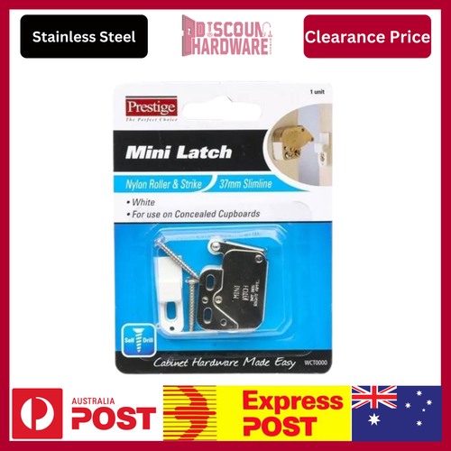 Prestige Mini Latch 37mm Slimline White | eBay Australia