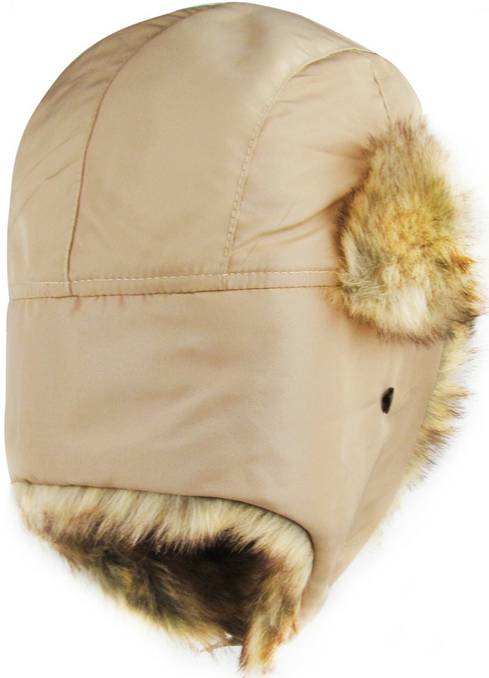 Trapper Aviator Fur Hat Ski Winter Warm Cap Fur Flap | eBay