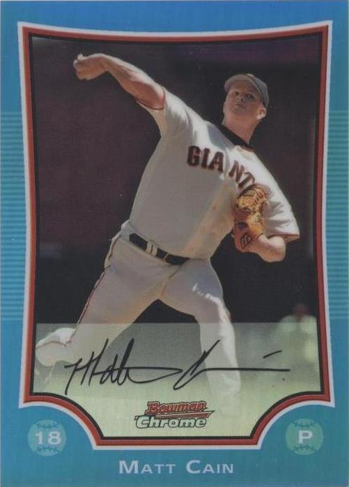 2009 Bowman Chrome - Matt Cain #171 Blue Refractor /150 for sale online ...