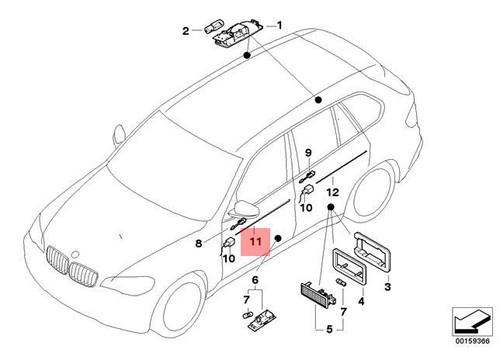Genuine Optical conduct.door trimpanelLeft fr. BMW Hybrid X5 X6 E70 ...