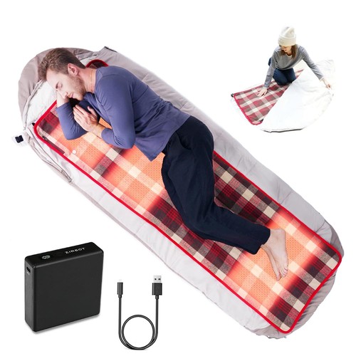 Battery Operated Heated Sleeping Pad for Sleeping Bag -3 Heating Zones ...