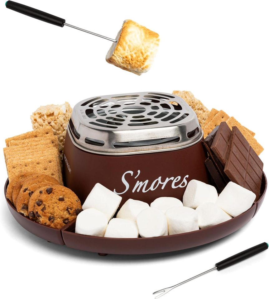 Tabletop Indoor Electric S'Mores Maker - Smores Kit with Marshmallow ...