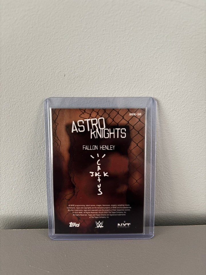 2025 Topps Chrome WWE X Cactus Jack FALLON HENLEY 44/50 Gold Refractor ...