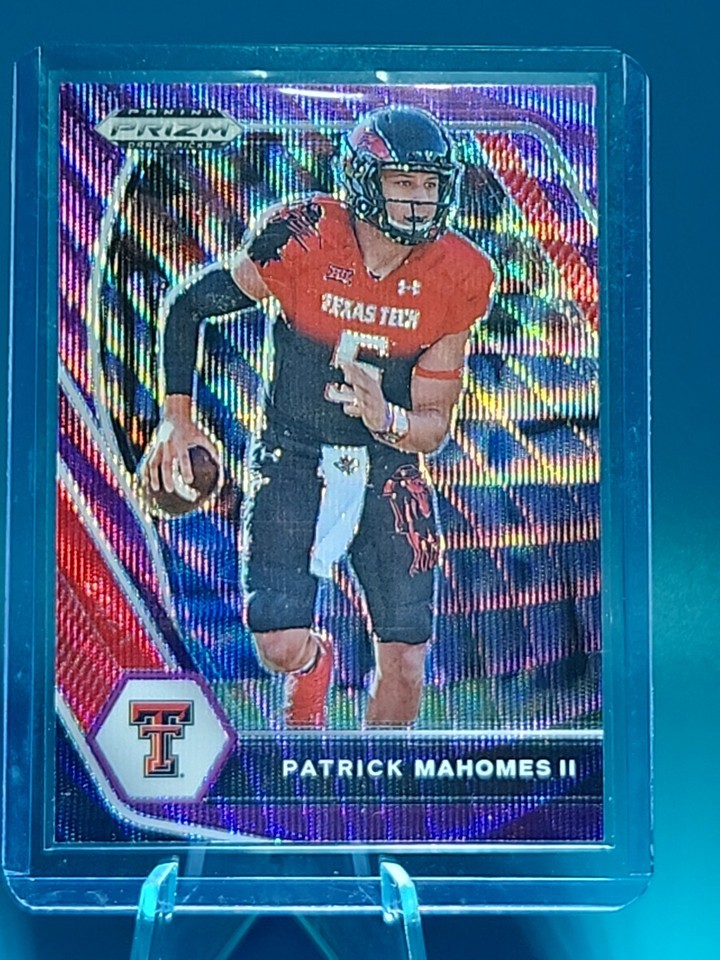 2021 Panini Prizm Draft Picks Patrick Mahomes II #7 Purple Wave Prizm 🏈 ...