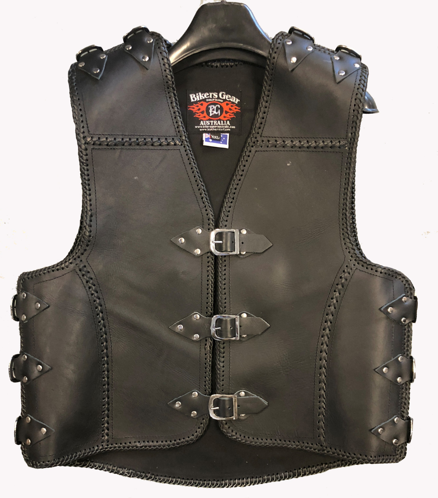 Australian Bikers Gear Heavy Duty 3-4 MM COWHIDE Leather Motorcycle ...