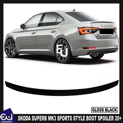 SPORT STYLE REAR BOOT SPOILER LIP WING FOR SKODA SUPERB MK3 (2020 ...
